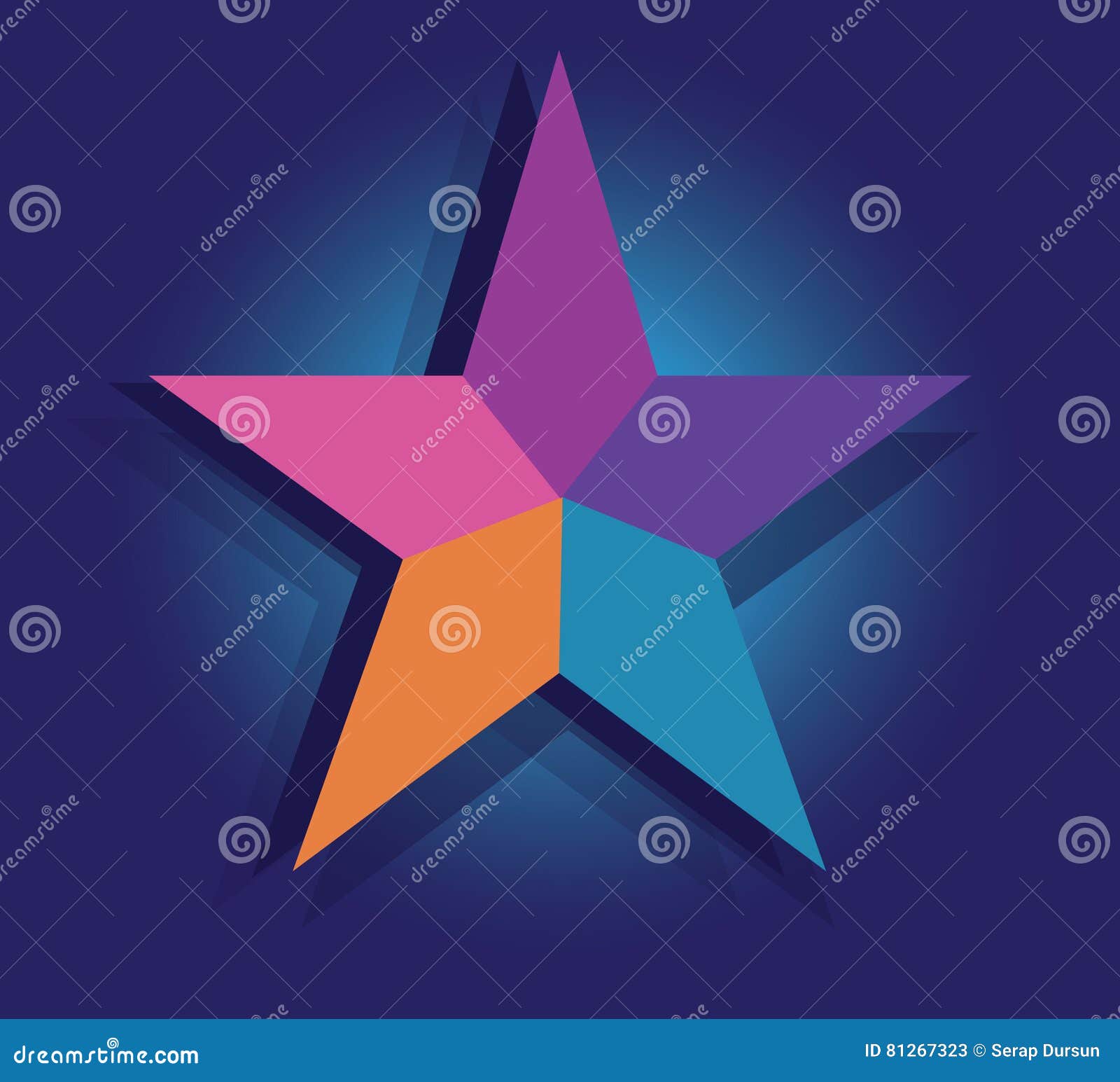 Colorful Star Logo stock vector. Illustration of business - 81267323