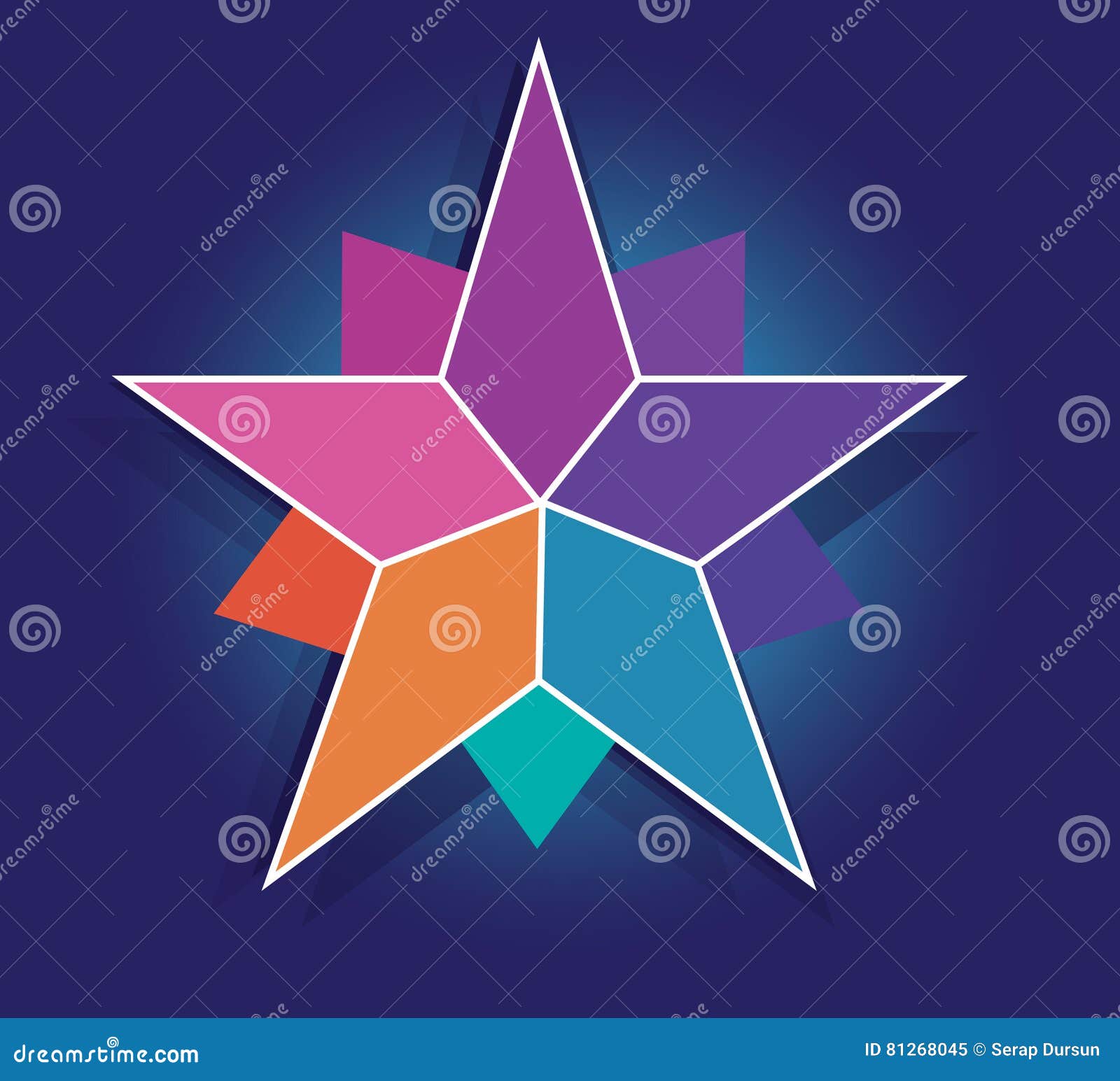 Colorful Star Logo stock vector. Illustration of abstract - 81268045