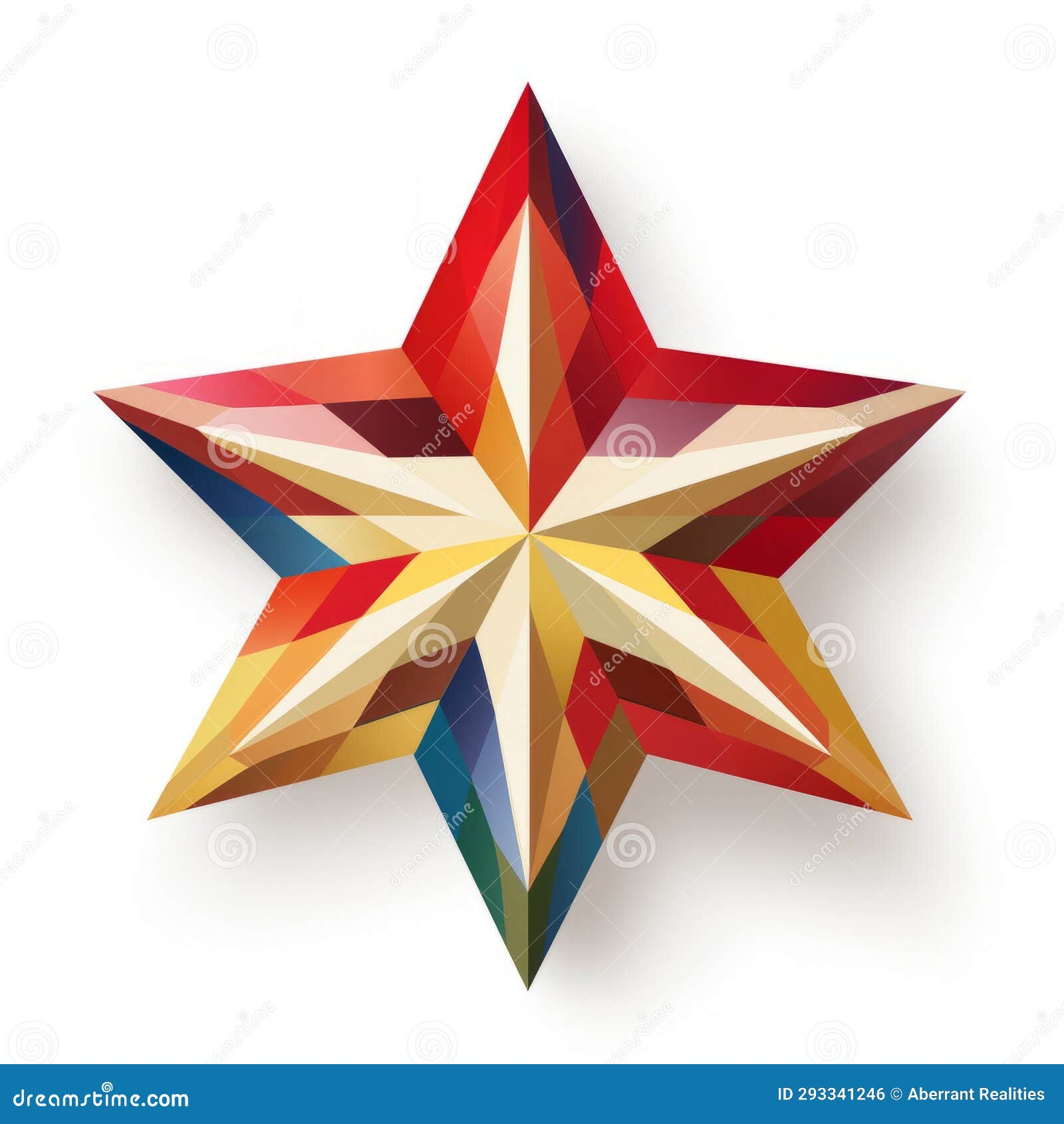 A Colorful Star Made Out of Paper Stock Illustration - Illustration of ...