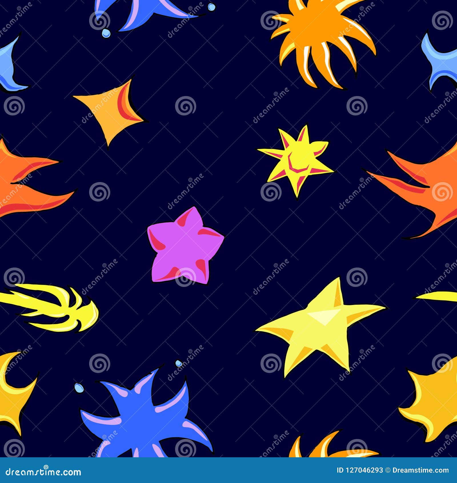 Colorful Star Pattern, Vector Illustration. Stock Vector - Illustration ...
