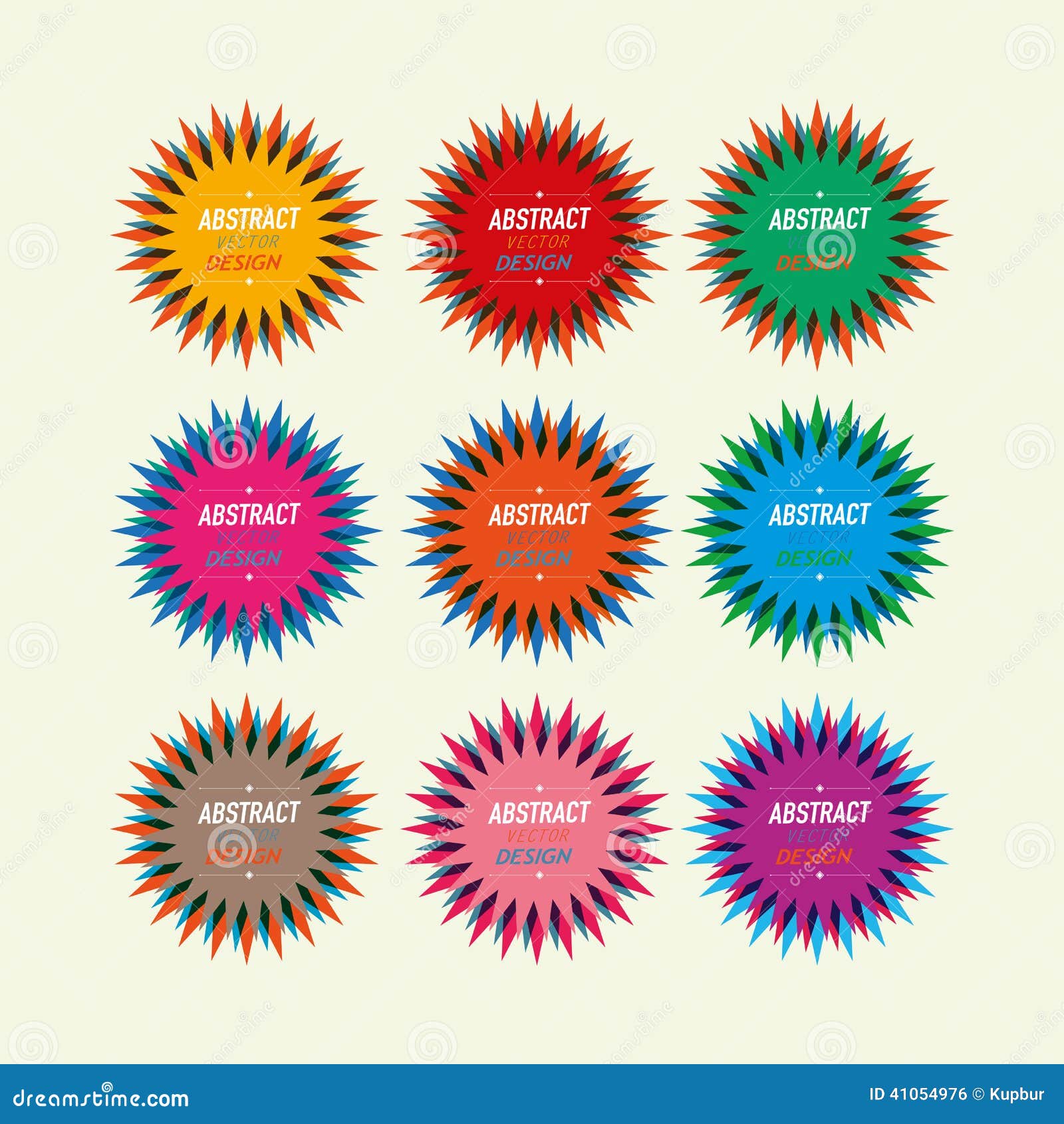 Colorful Star Seals Vintage Stock Vector - Illustration of icon ...