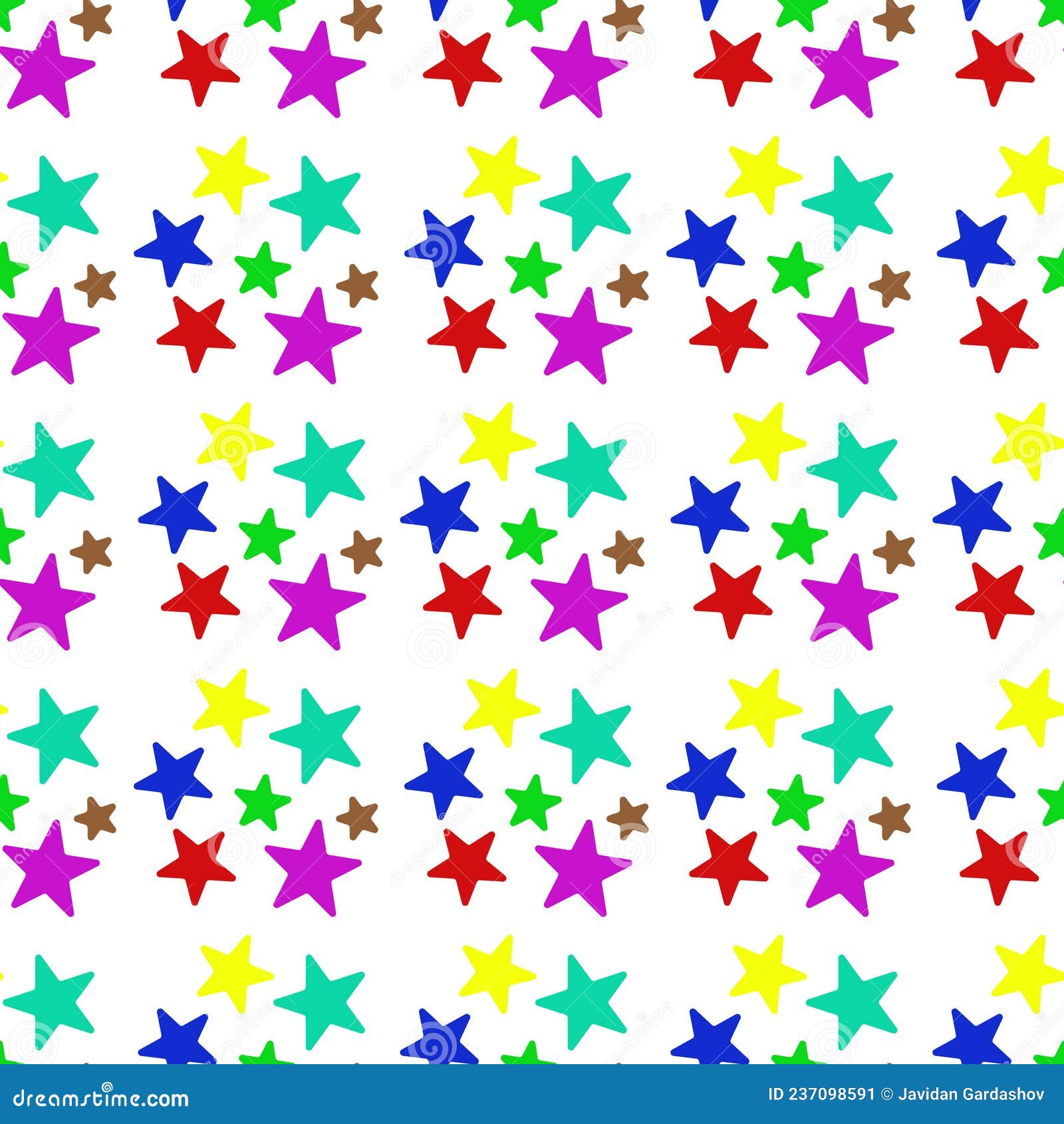 Colorful Star Seamless on White Backround Eps 10 Stock Vector ...