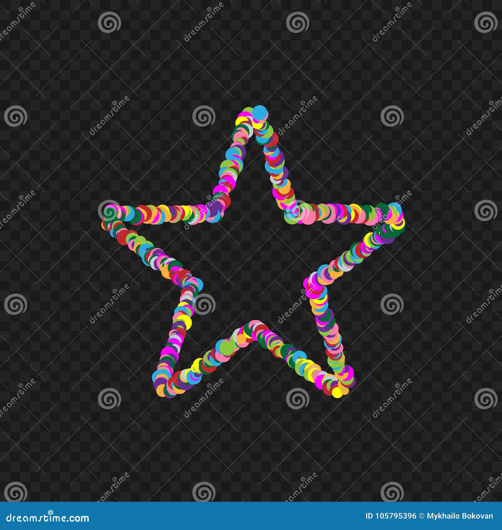 Colorful star shape stock vector. Illustration of decoration - 105795396
