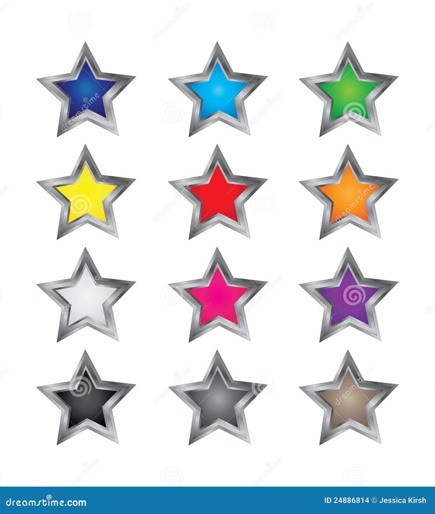 Colorful Star Vectors stock vector. Illustration of graphic - 24886814