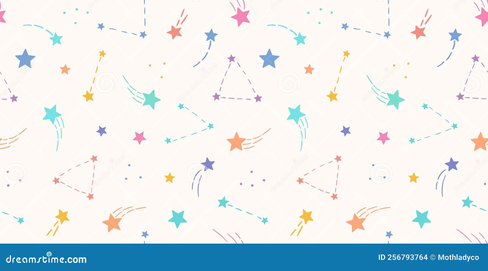 Colorful Star on White Background, Seamless Repeat Pattern Stock Vector ...