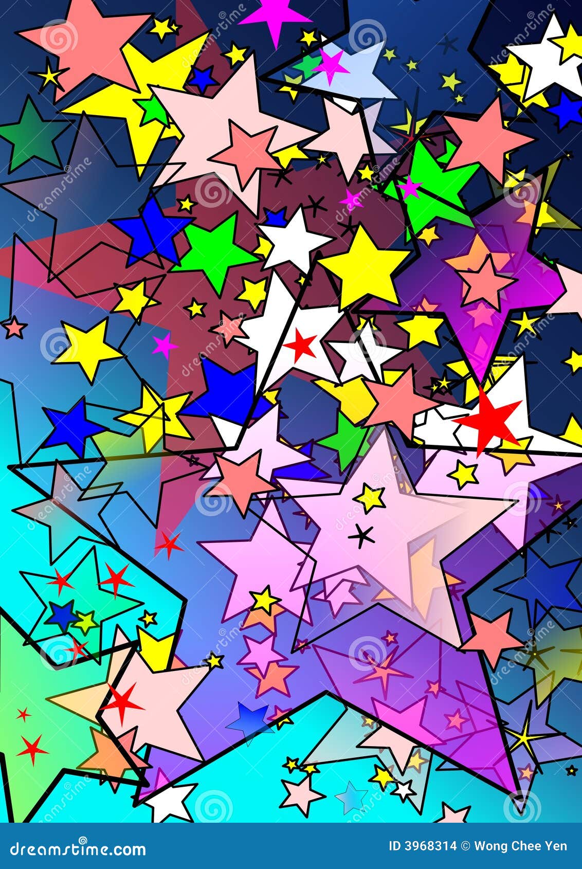 Colorful starry night stock illustration. Illustration of abstractly ...