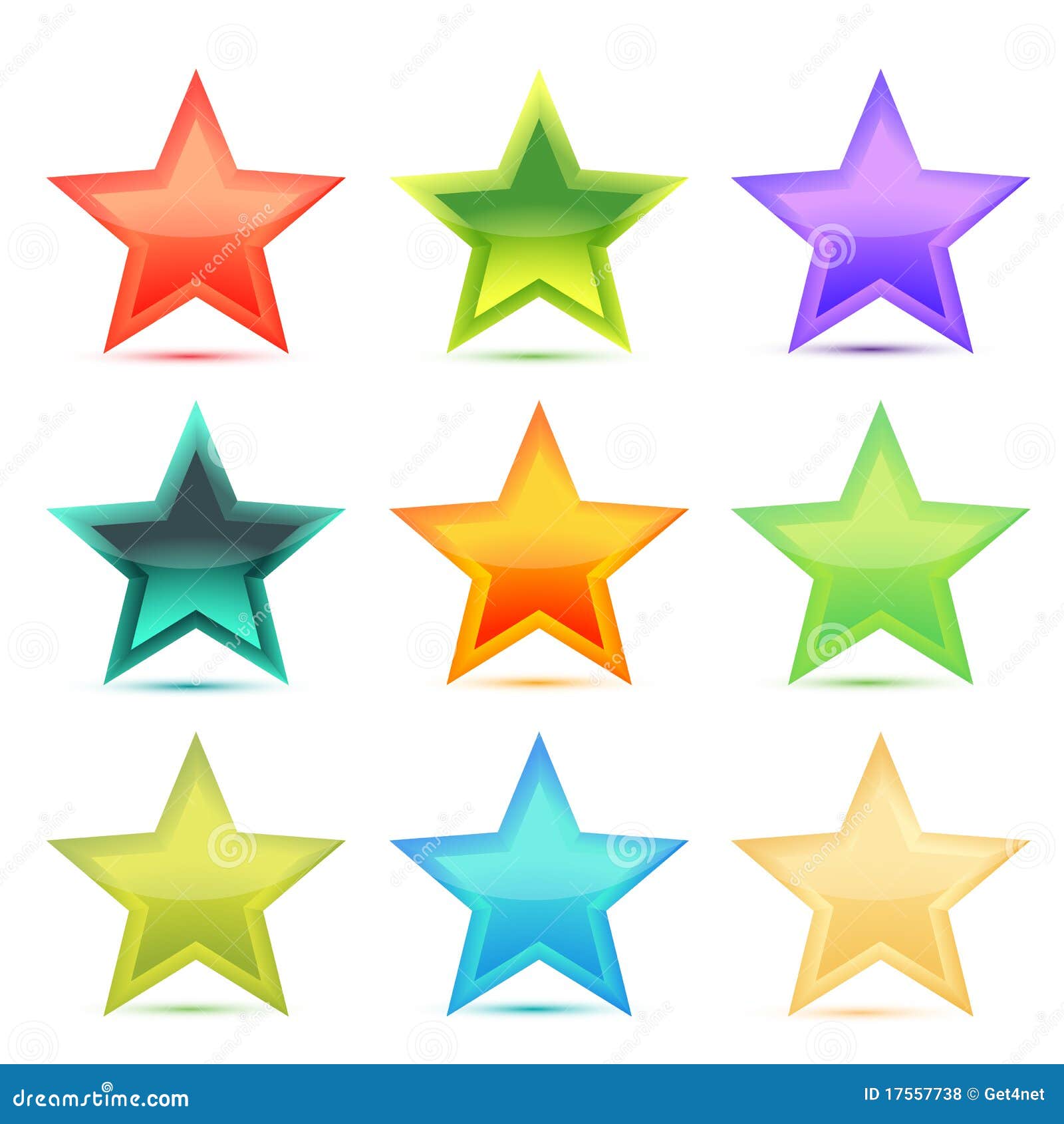 Colorful stars stock vector. Illustration of bubbly, bright - 17557738