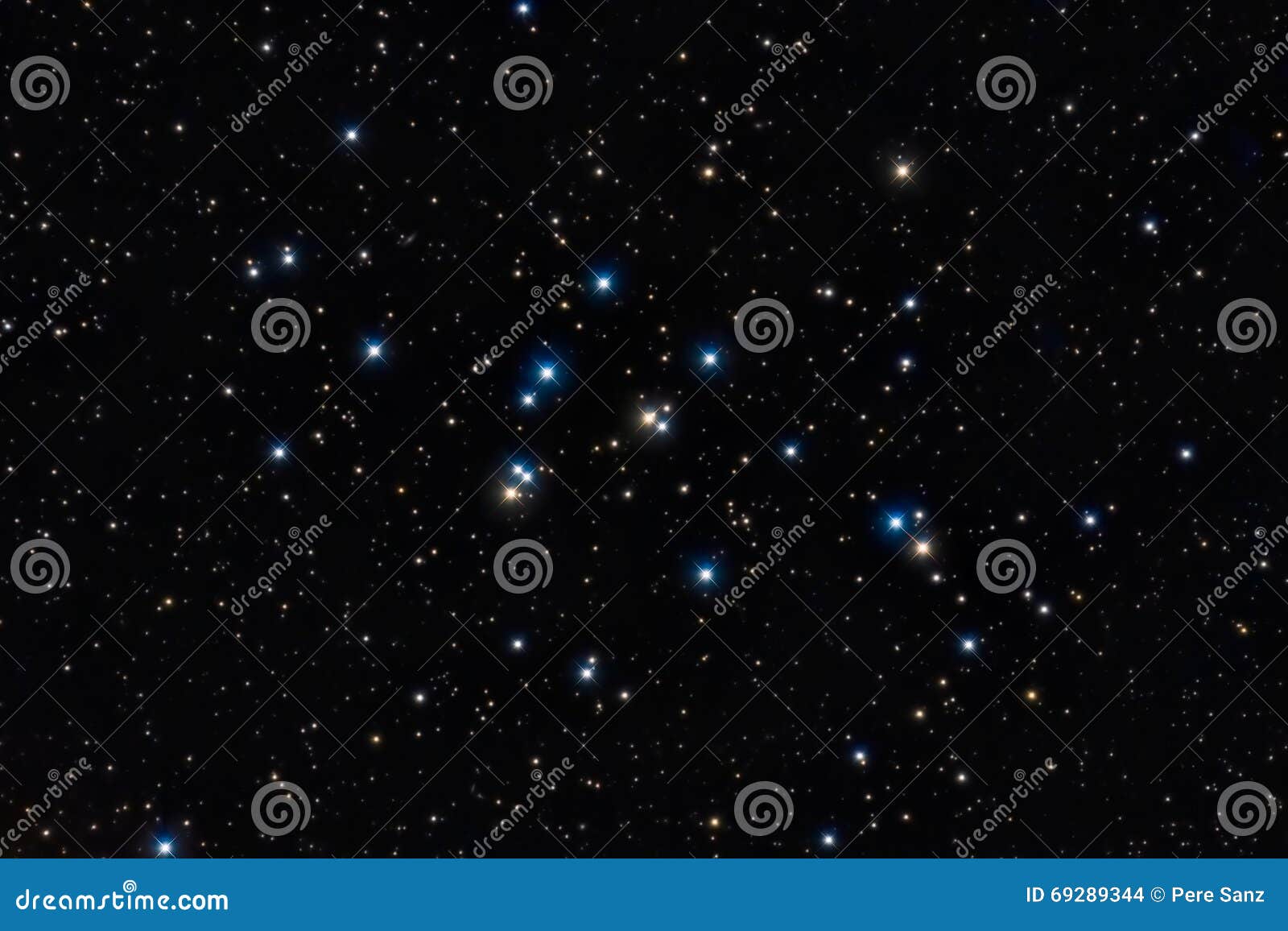 Starfield. A Double Star Cluster Stock Photography | CartoonDealer.com ...