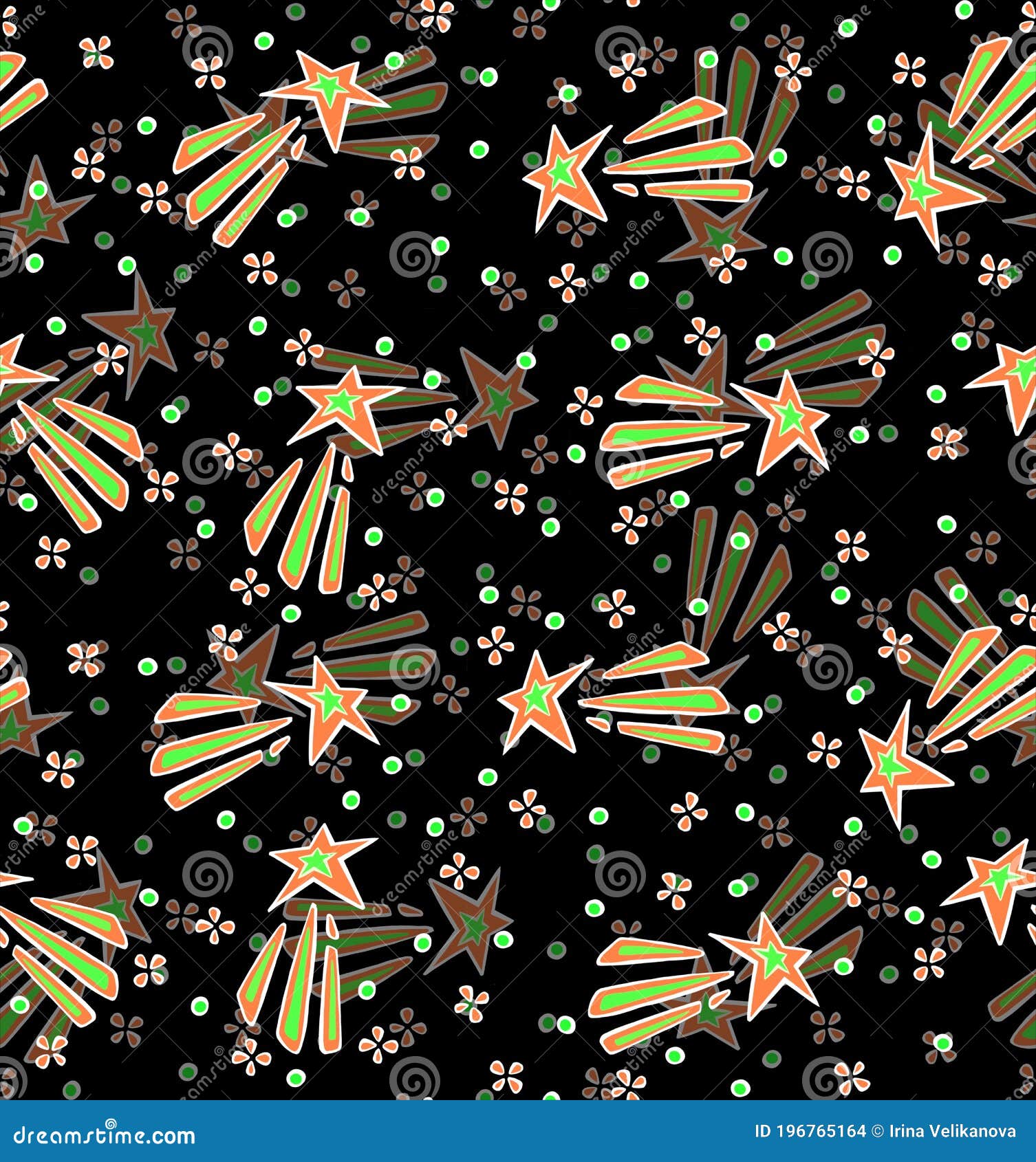 Colorful Stars Seamless Pattern. Vector Stock Illustration ...