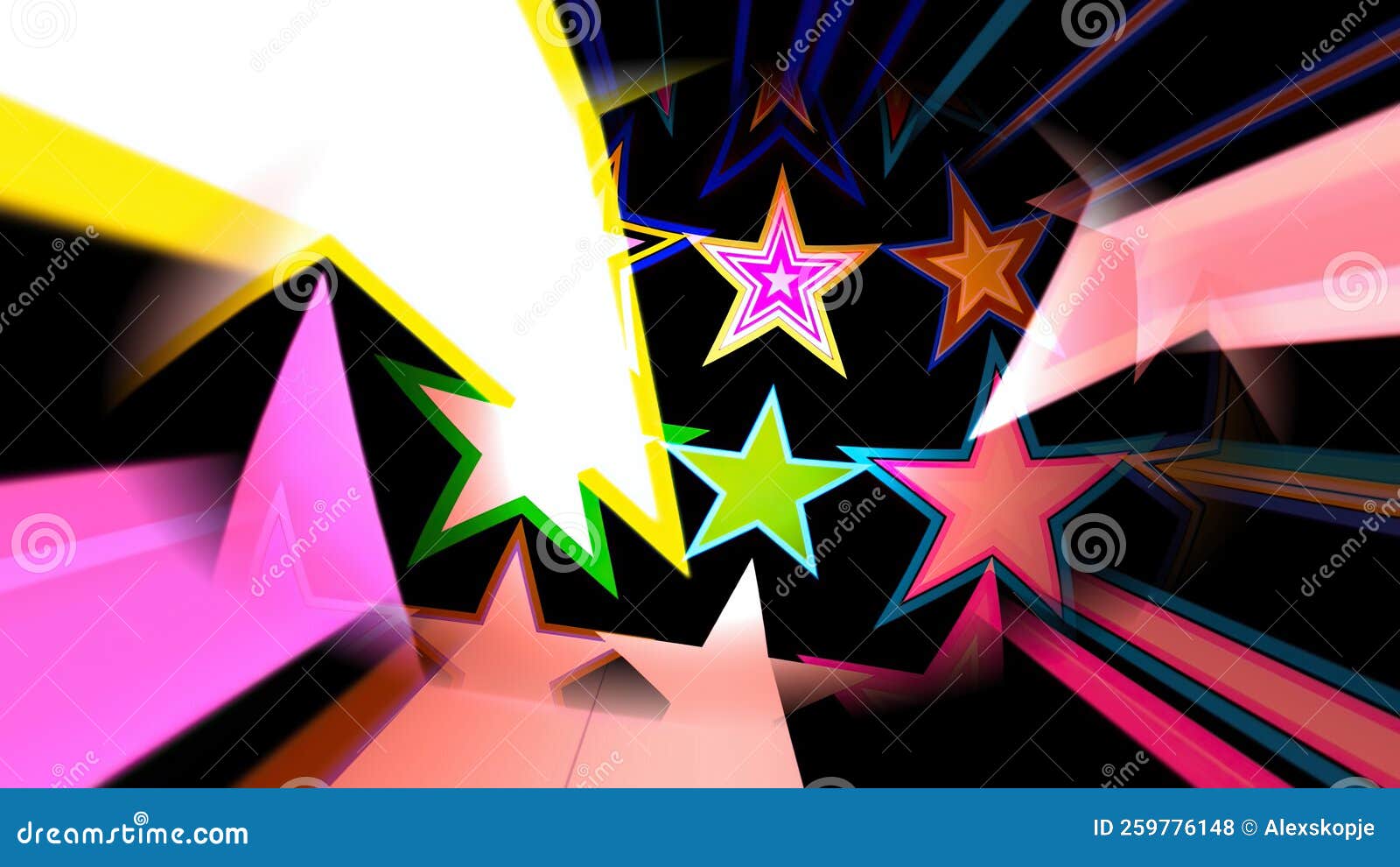 Colorful Stars on Spinning Sphere Stock Illustration - Illustration of ...