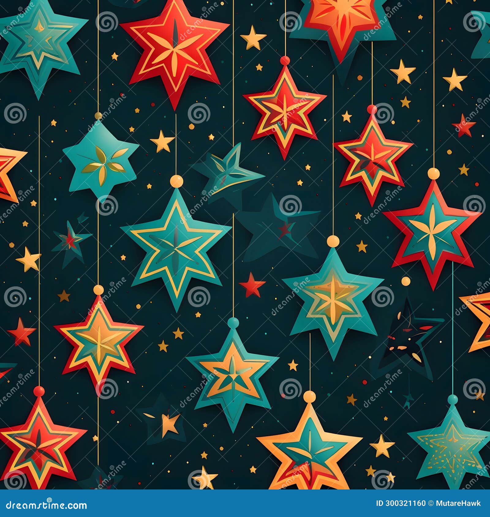 Colorful Stars on Strings As Abstract Background, Wallpaper, Banner ...