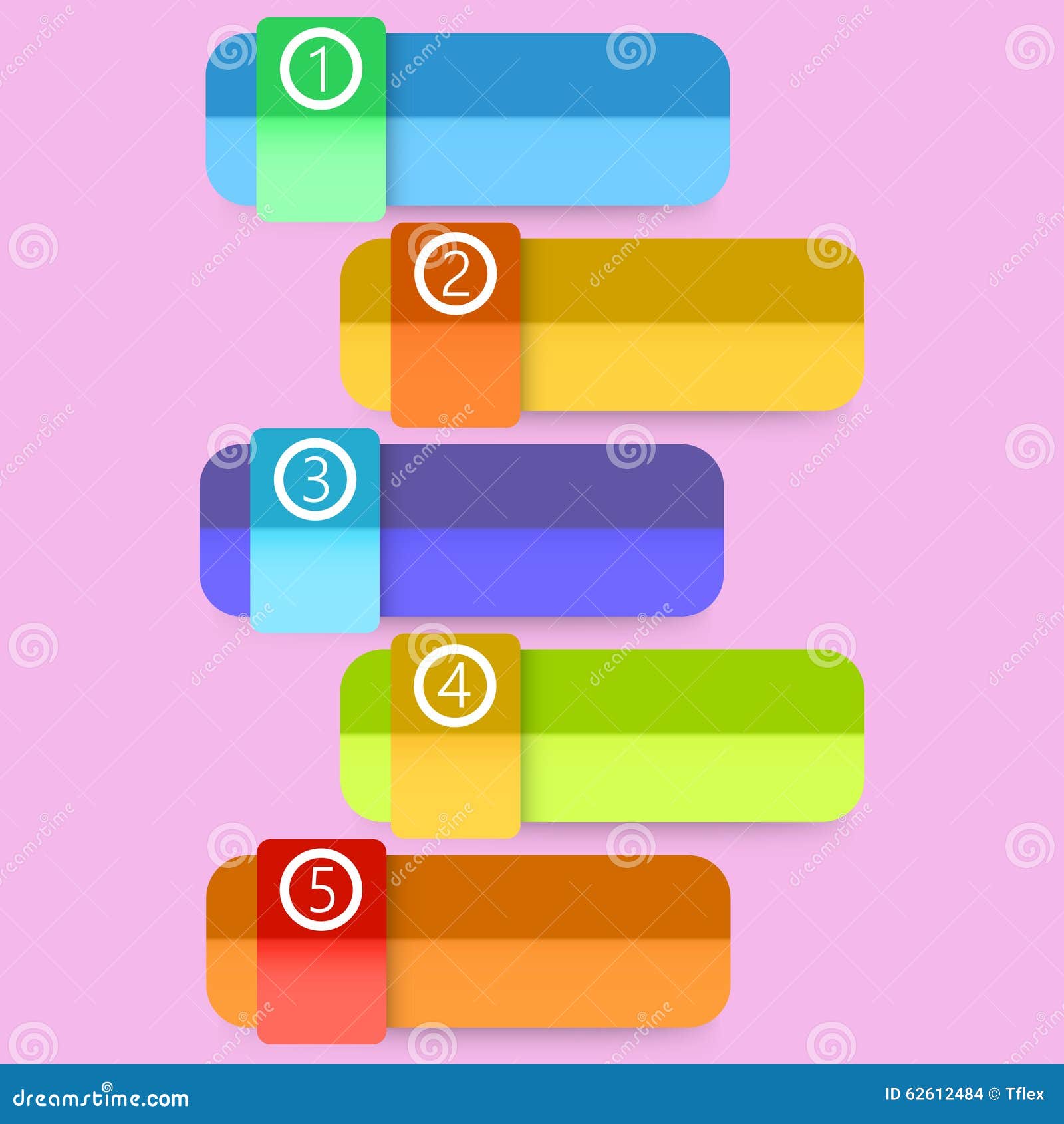 Colorful Step by Step Design. Vector Illustration. Stock Vector ...