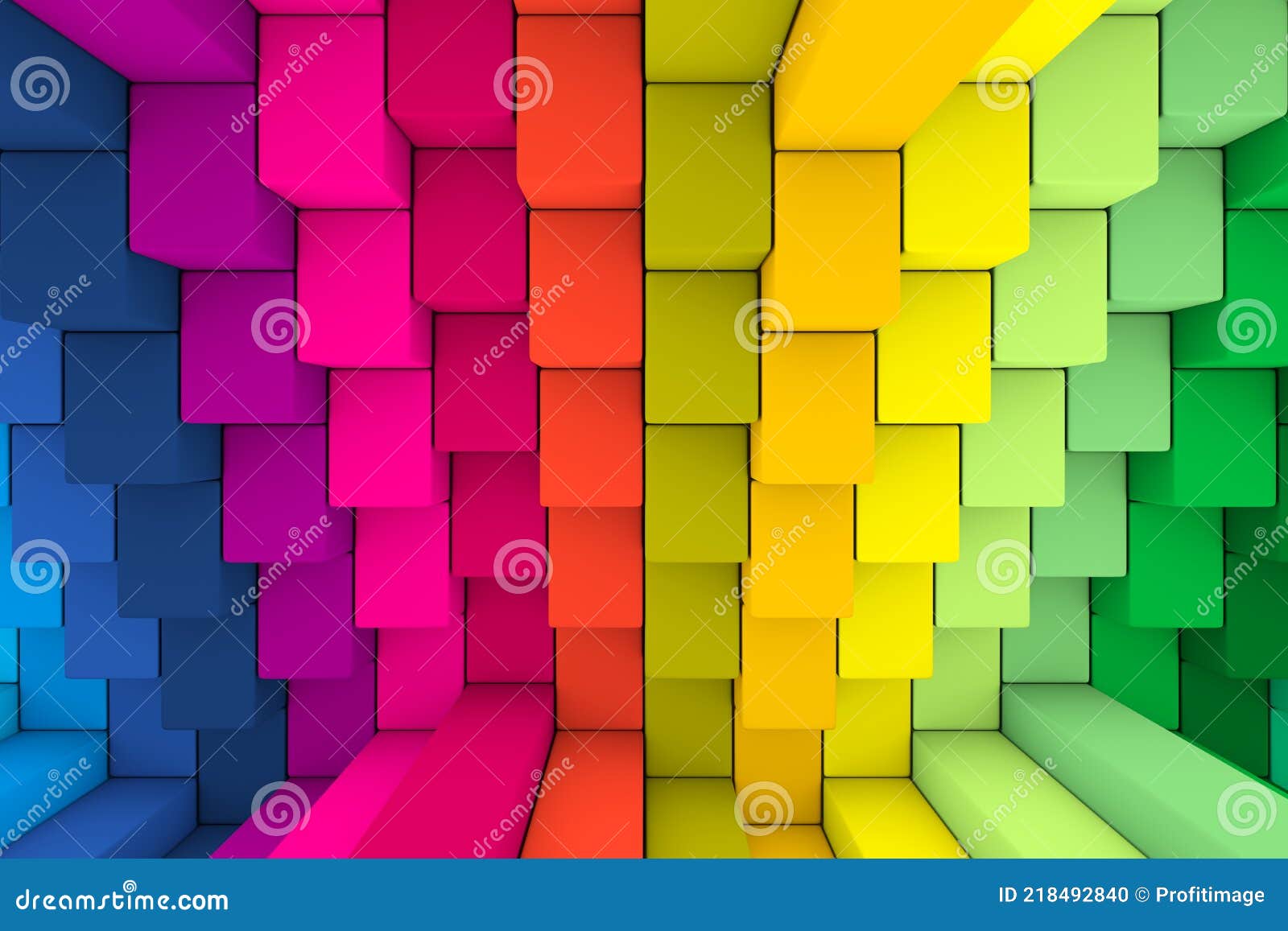 Colorful Steps Abstract Background 3D Stock Illustration - Illustration ...