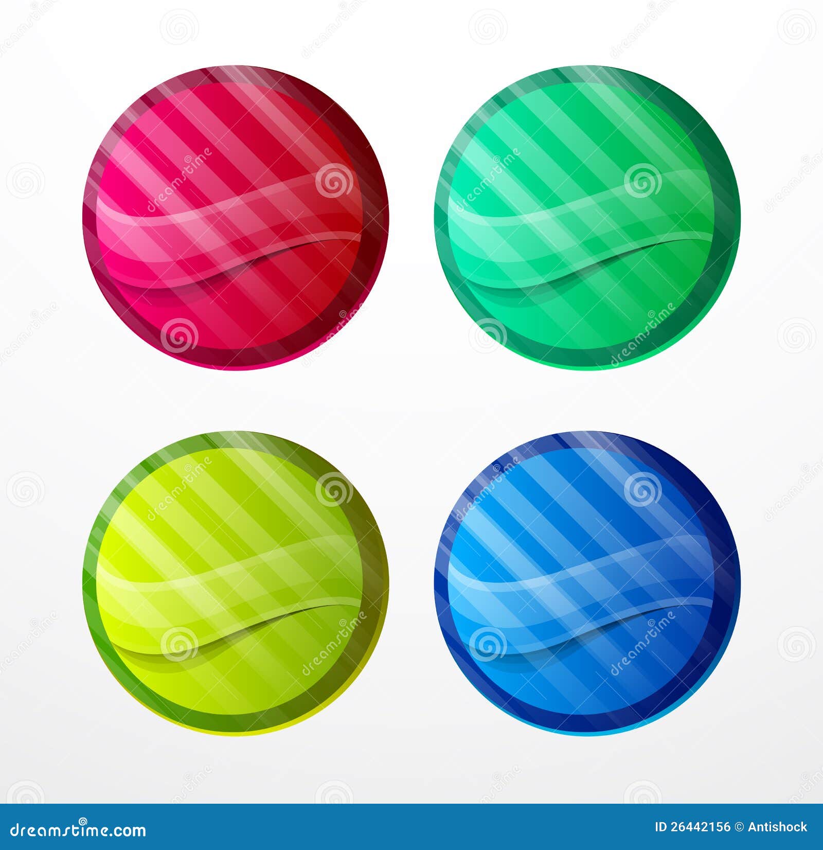 Colorful sticker set stock vector. Illustration of promotion - 26442156