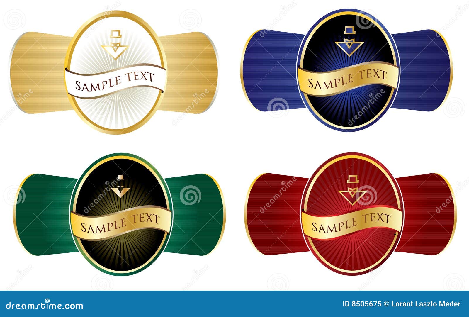 Colorful sticker set stock vector. Illustration of gold - 8505675