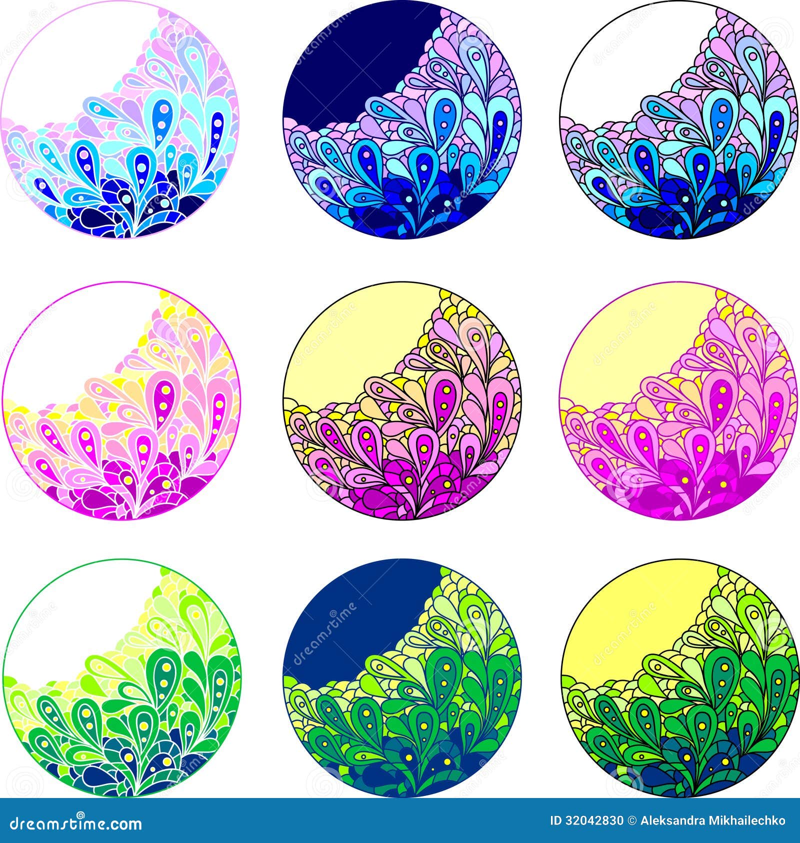 Colorful stickers stock vector. Illustration of abstract - 32042830