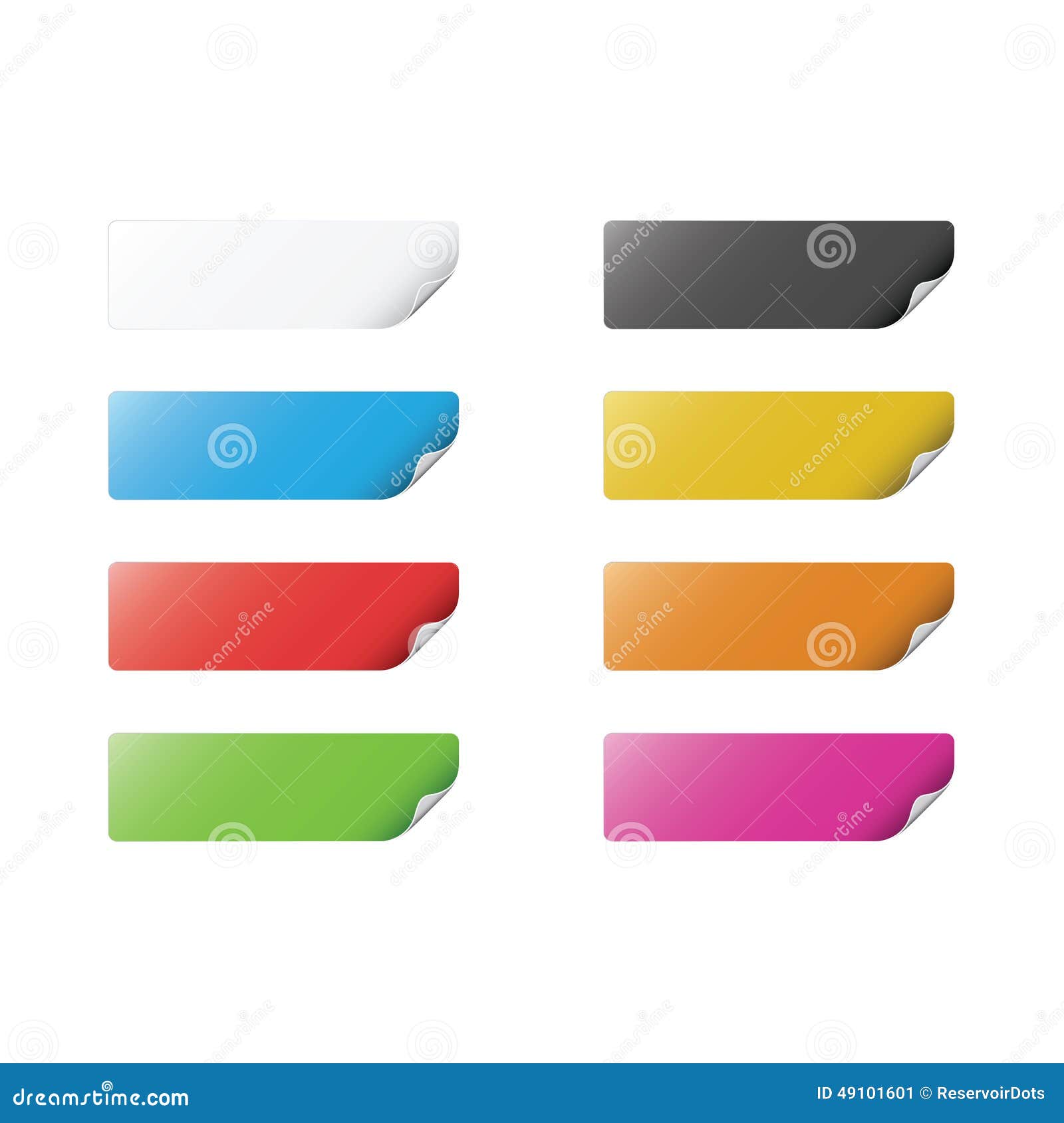 Colorful Stickers stock vector. Illustration of template - 49101601