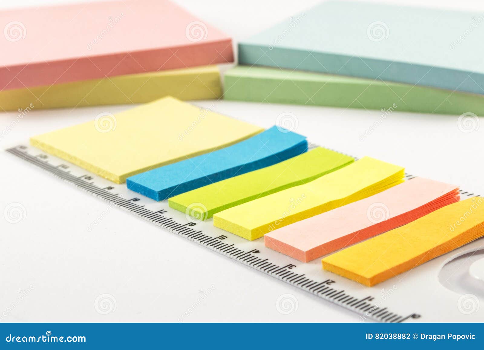 Colorful Stickers on White Background Stock Photo - Image of paper ...