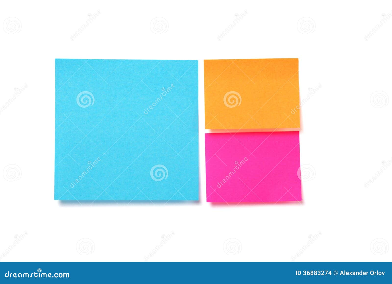 Colorful Sticky Note Papers Over White Stock Photo - Image of office ...