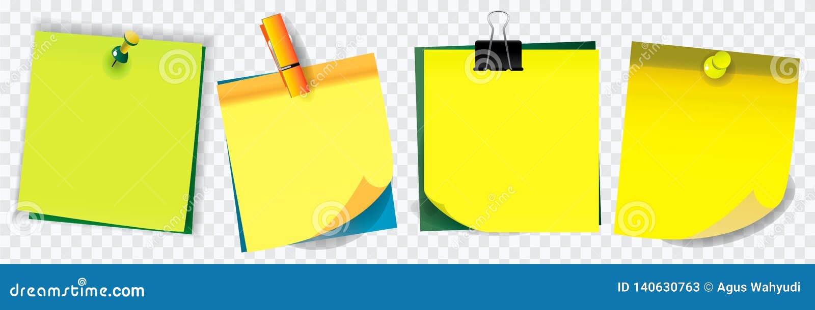 Colorful Sticky Note. Using in School, Work or Office Activity Stock ...