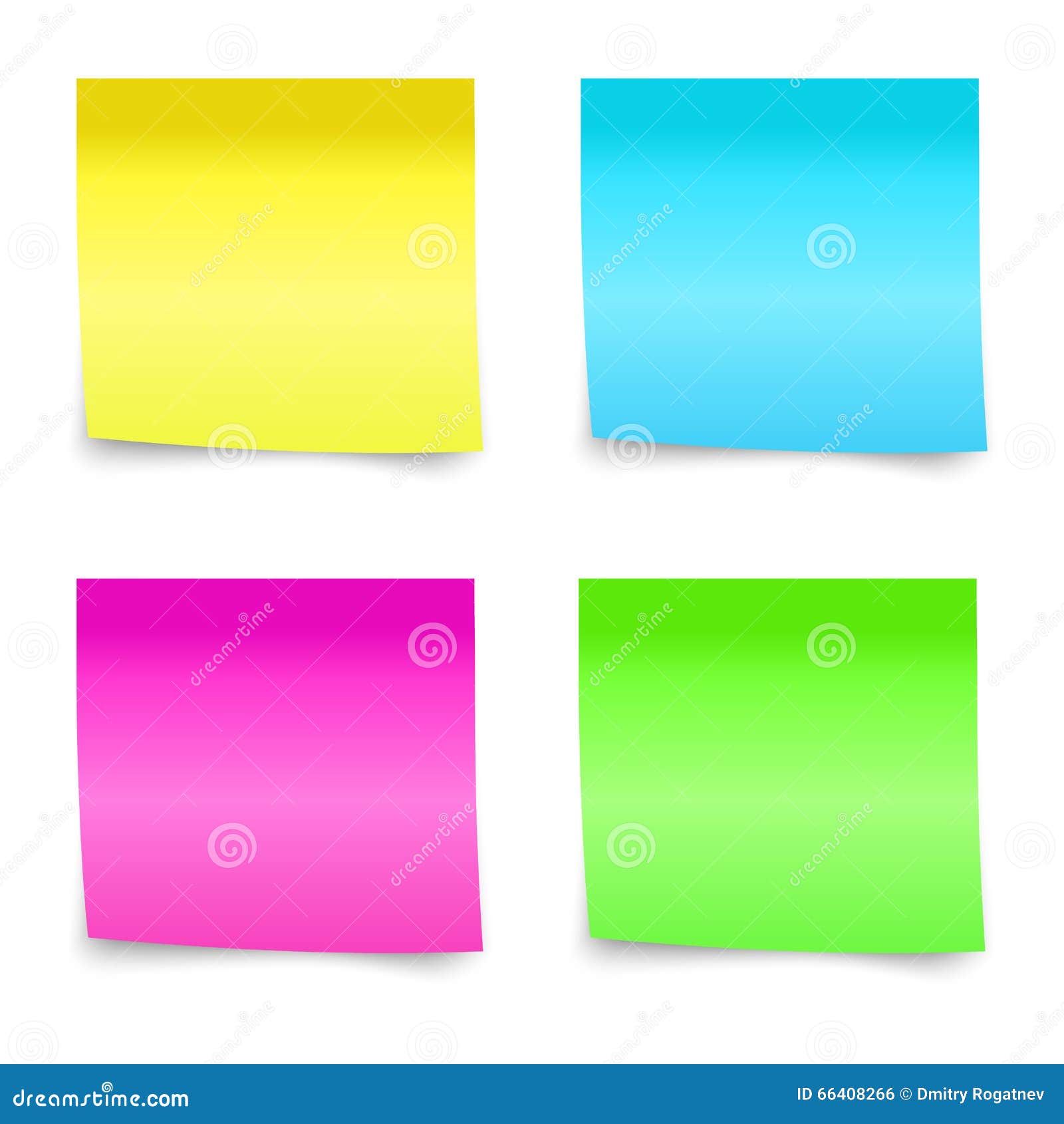Colorful Sticky Note, Vector Illustration. Stock Vector - Illustration ...