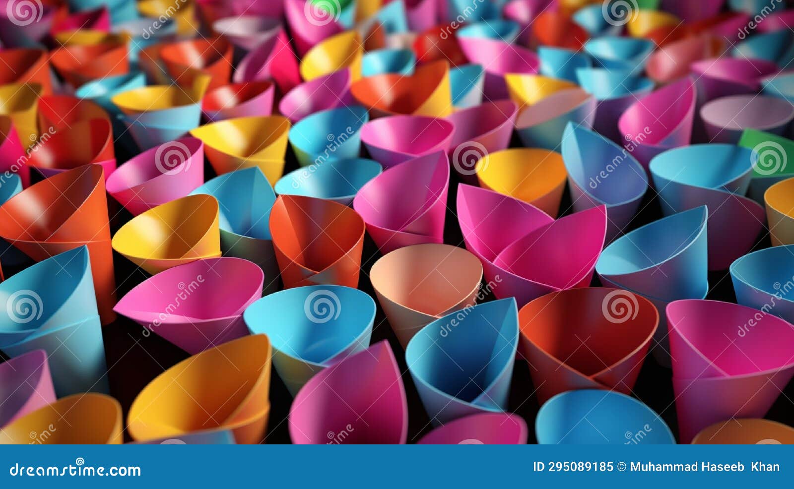 Colorful Sticky Notes Arranged in the Form of a Funnel Stock ...