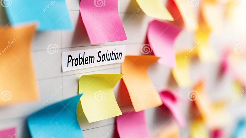 Colorful Sticky Notes Arranged on a Whiteboard, Symbolizing Problem ...