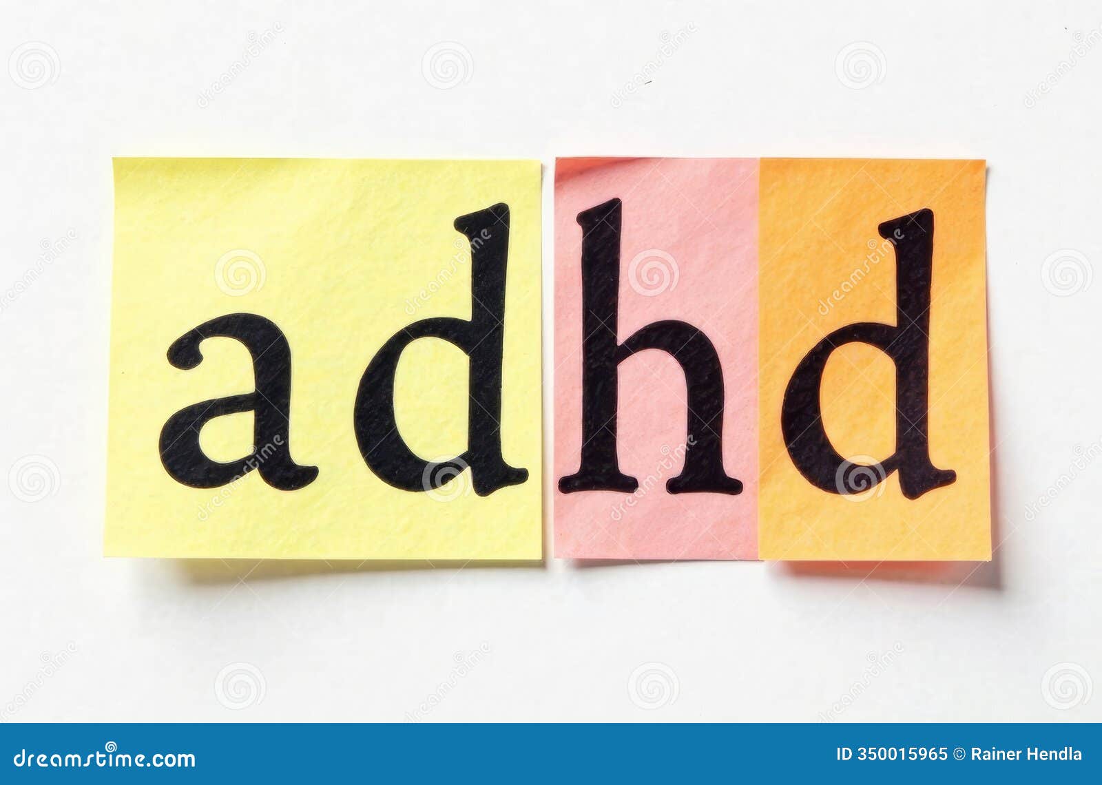 ADHD Displayed on Colorful Sticky Notes Highlighting Awareness and ...
