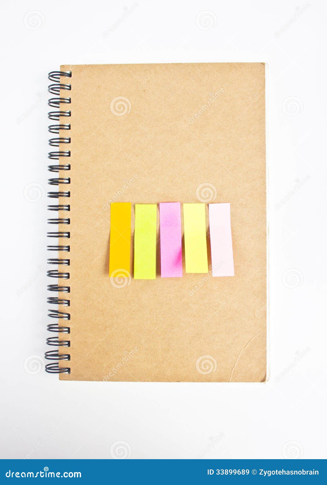 Colorful Sticky Notes on Notebook S Cover. Stock Image - Image of ...