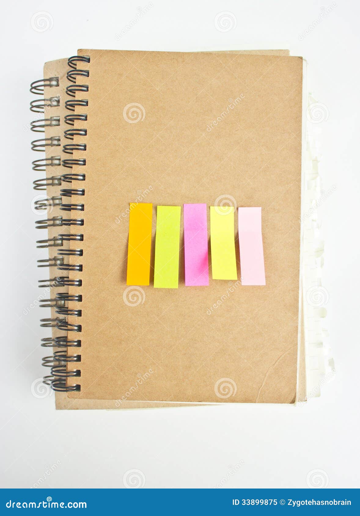 Colorful Sticky Notes on Notebook S Cover. Stock Image - Image of ...