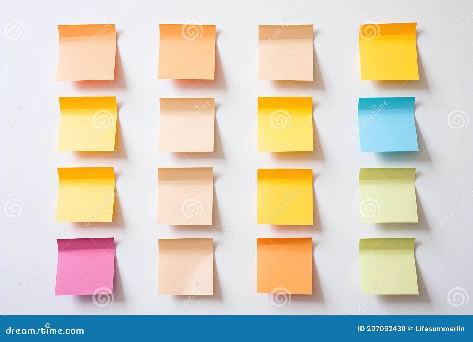 Colorful Sticky Notes: Organized Creativity Stock Illustration ...