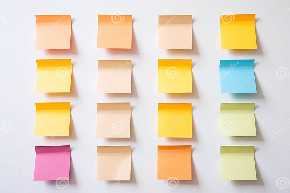 Colorful Sticky Notes: Organized Creativity Stock Photo - Image of ...