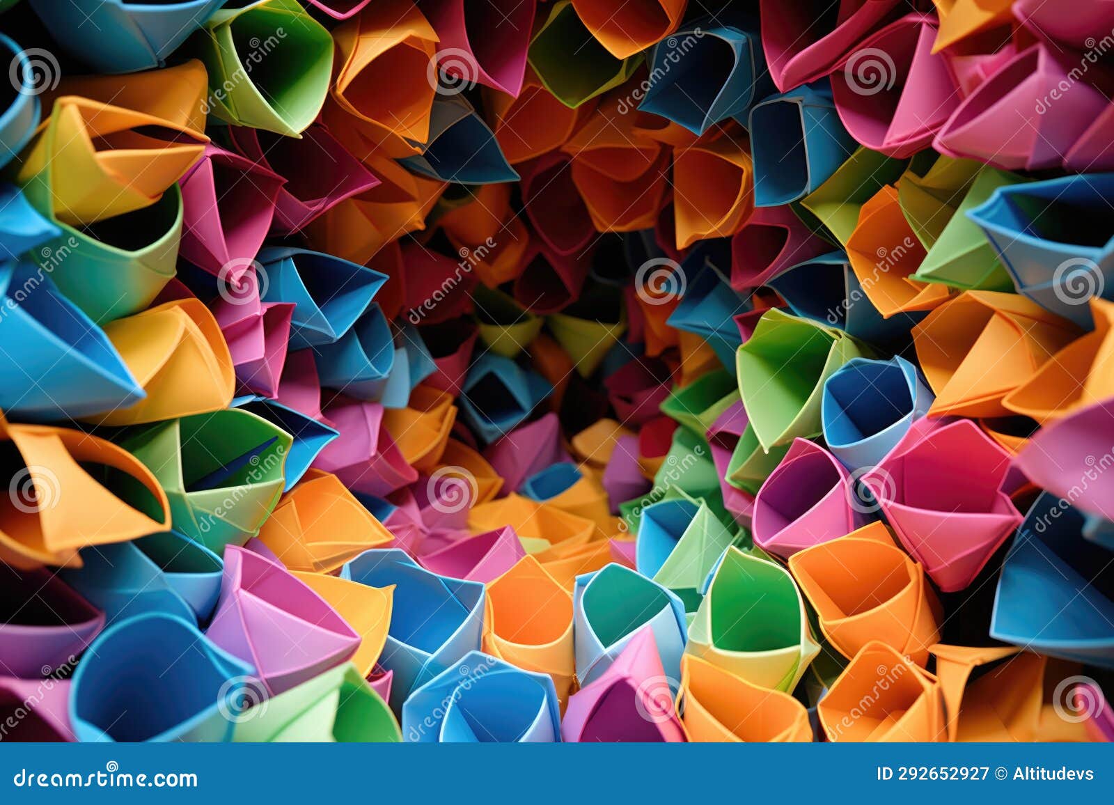Colorful Sticky Notes Organized in a Funnel Shape Stock Illustration ...