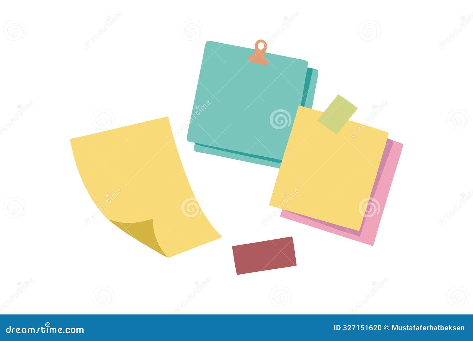 Colorful Sticky Notes And Pads On White Background For Reminders And ...