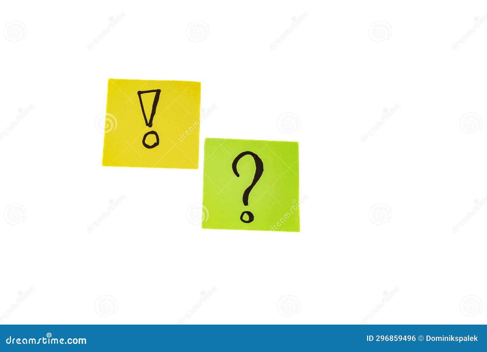 Colorful Sticky Notes Question Mark Exclamation Mark Stock Illustration ...