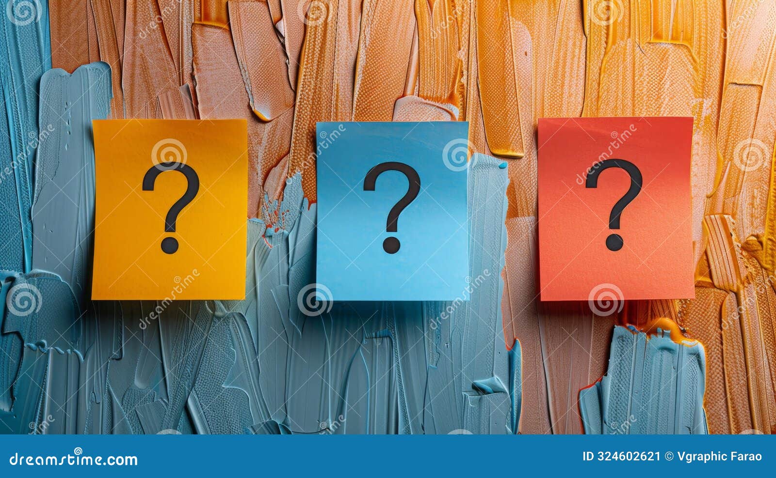 Colorful Sticky Notes with Question Marks on Textured Background ...