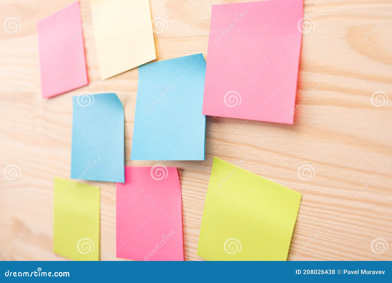 Colorful Sticky Notes with Things To Do on Office Board. Using Task ...