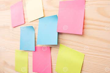 Colorful Sticky Notes with Things To Do on Office Board. Using Task ...
