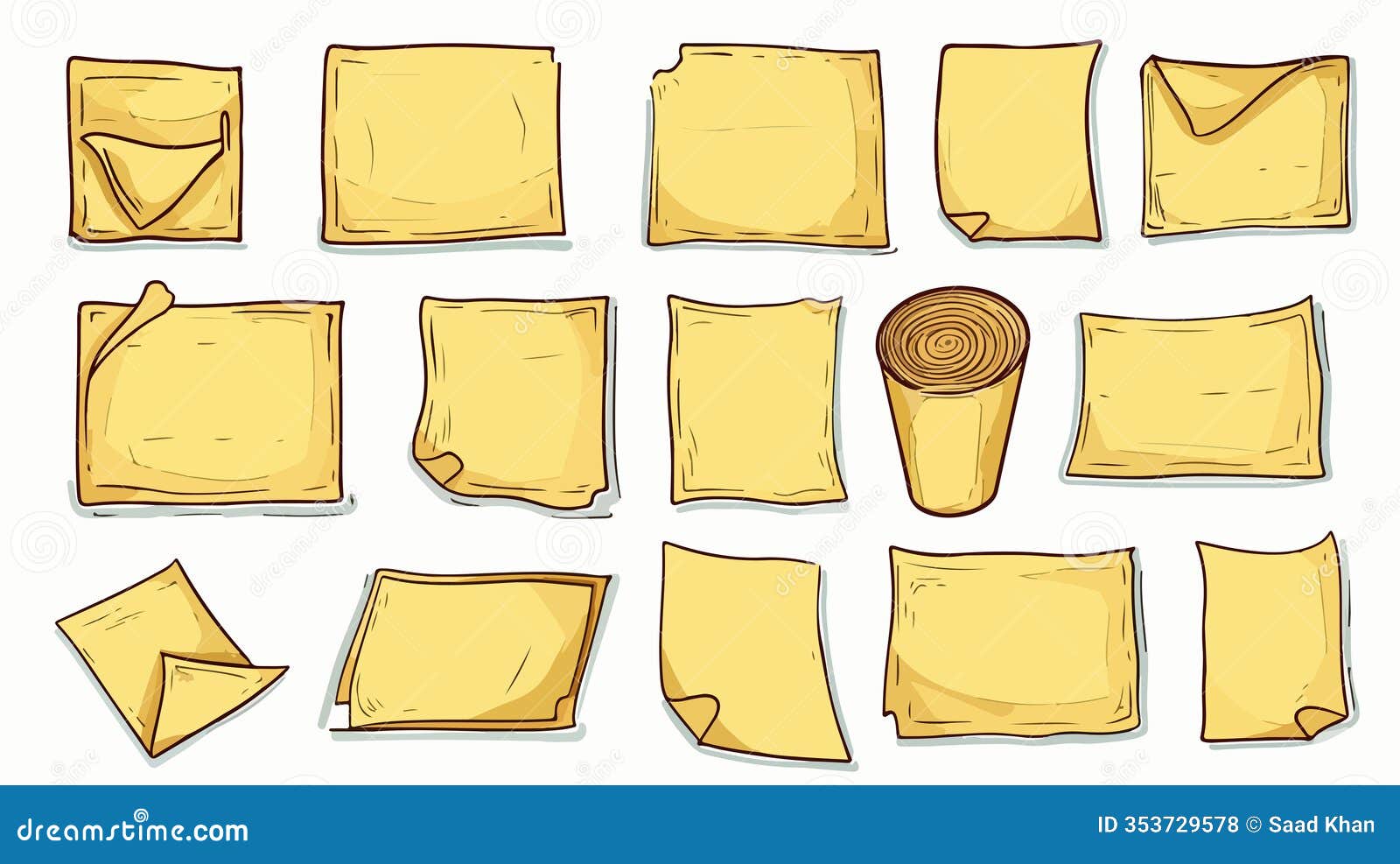 Colorful Sticky Notes Vector Illustration for Organization and Planning ...