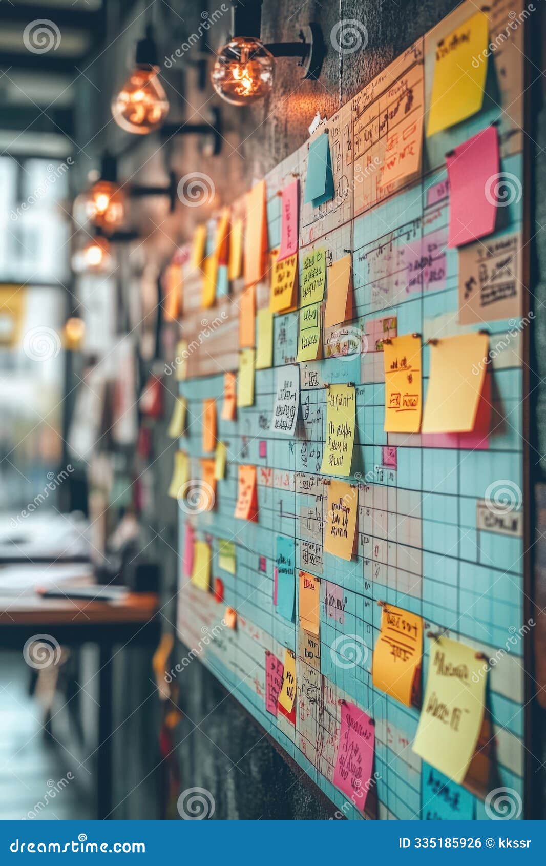 Colorful Sticky Notes, a Vibrant Array of Sticky Notes on a Wall ...