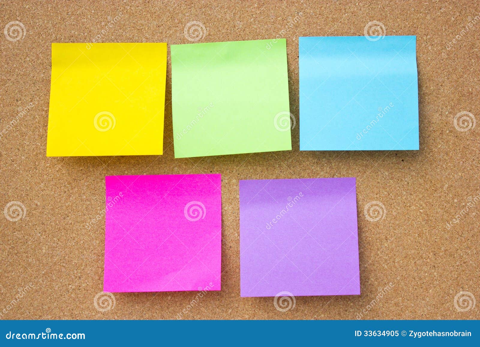 Colorful sticky notes. stock image. Image of announcement - 33634905