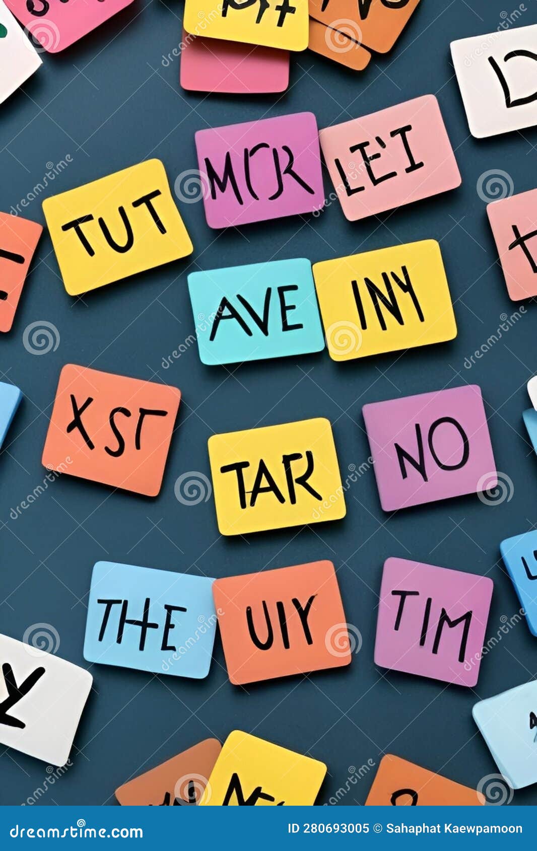 Colorful Sticky Notes with the Words Make it Easy on a Dark Background ...