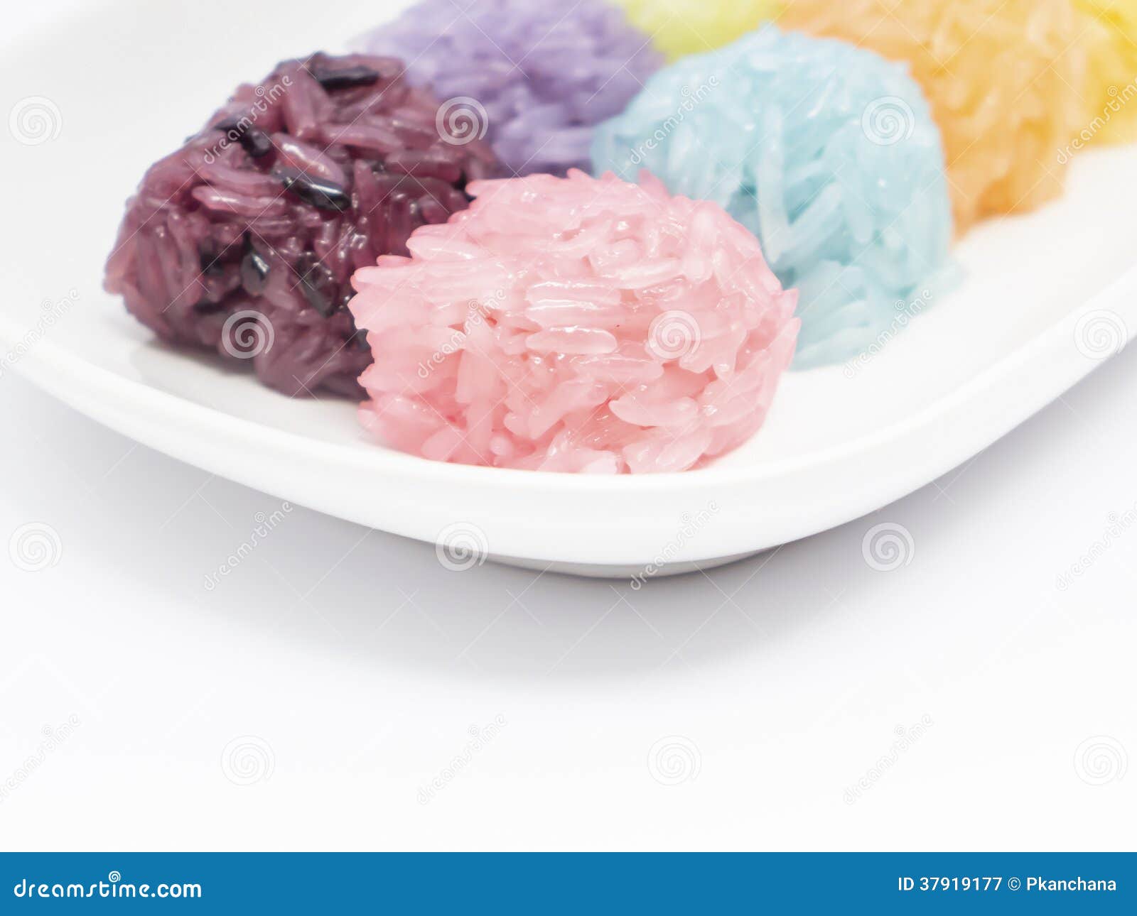 Colorful Sticky Rice Ball Shape Stock Image - Image of nutrition ...