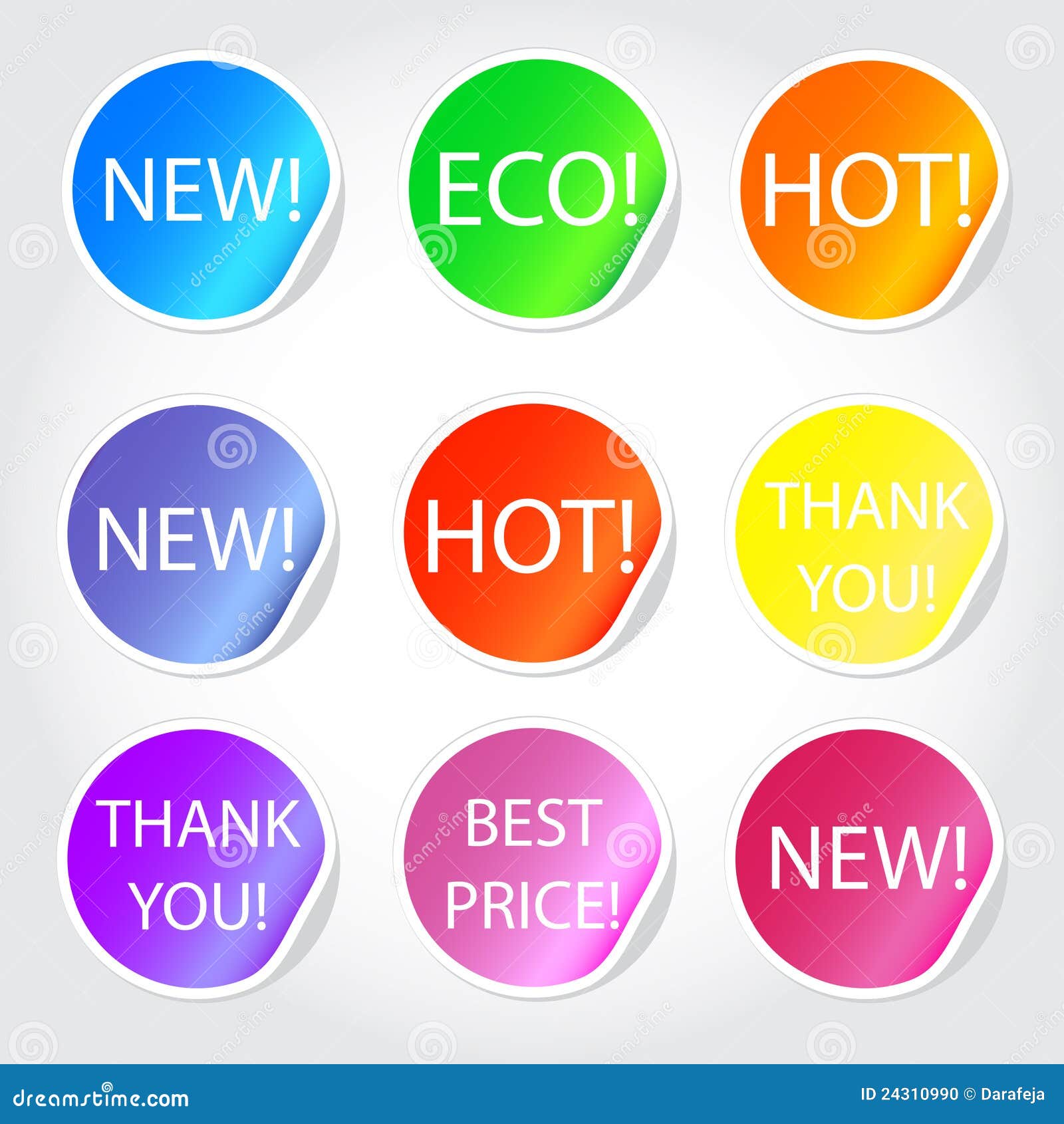 Colorful sticky web icons stock vector. Illustration of message - 24310990