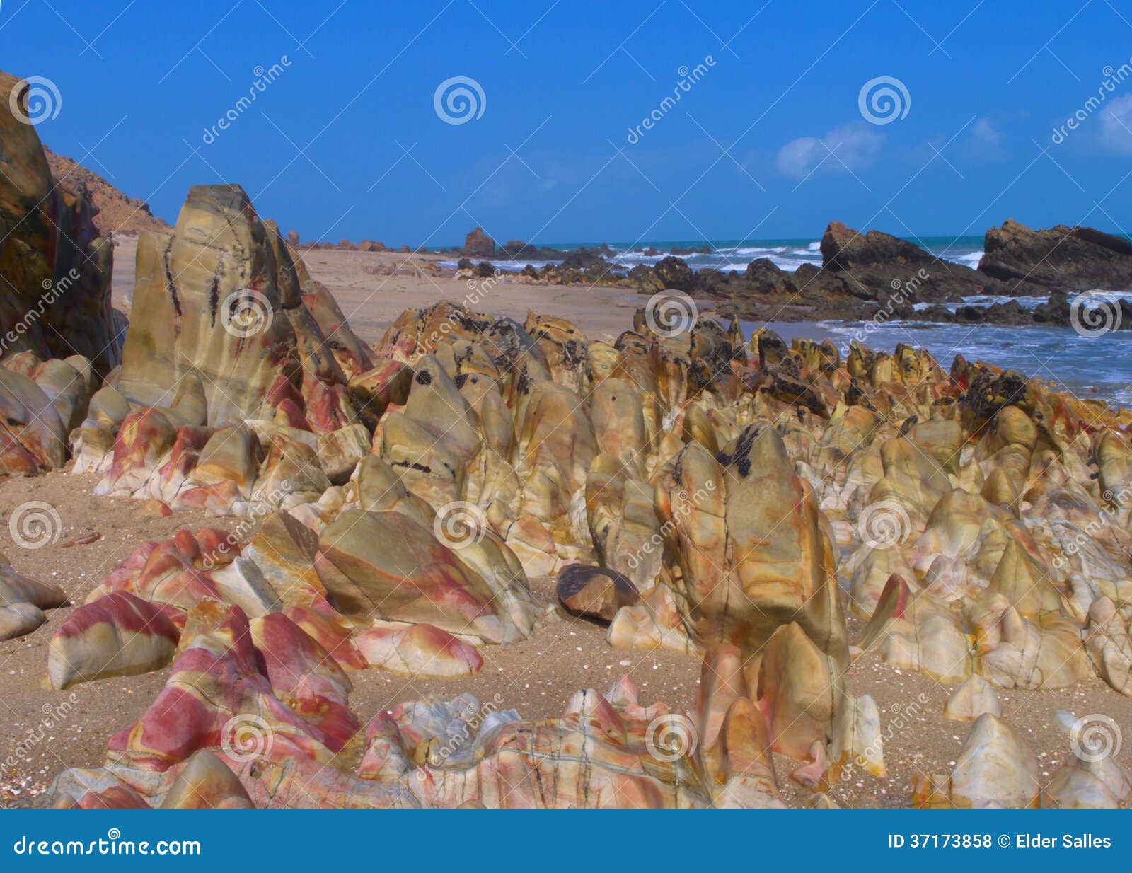 Colorful Stone Beach stock photo. Image of coastline - 37173858