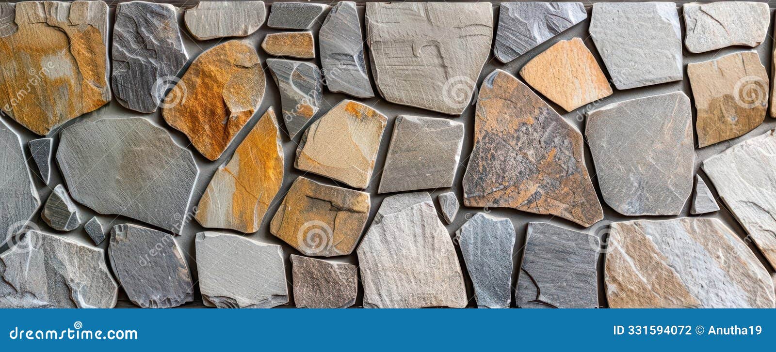 Colorful Stone Cladding with Unique Shapes and Textures Stock ...