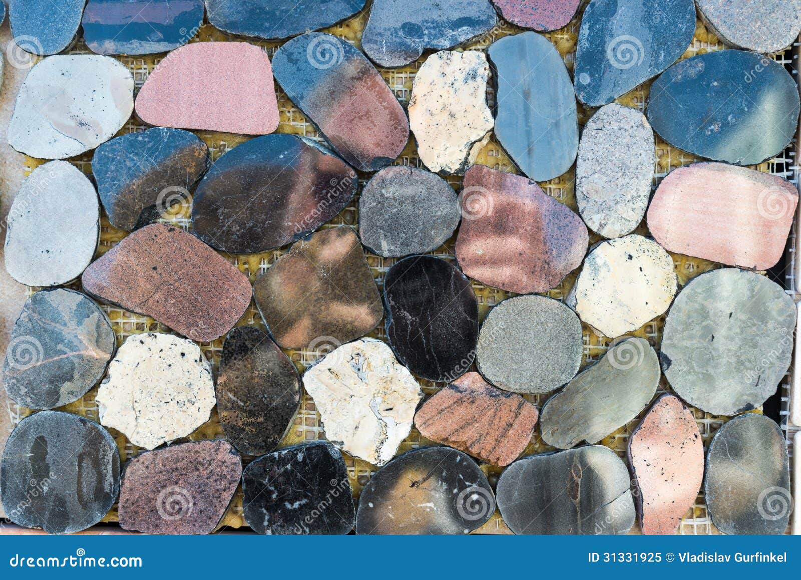 Colorful Stone Tiles Pattern Stock Image - Image of background, macro ...