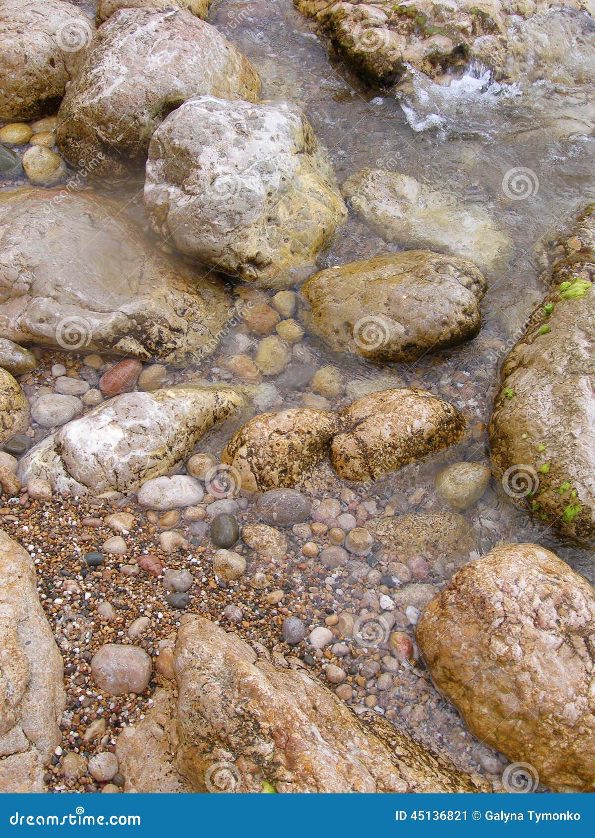 Colorful stone in water stock image. Image of hard, natural - 45136821