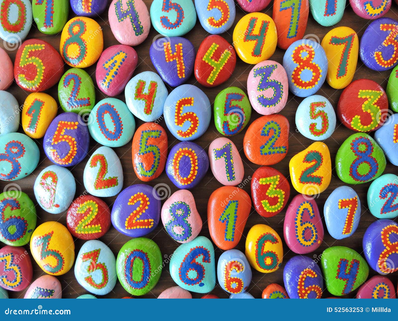 Colorful Stones with Painted Ratings Stock Image - Image of count ...