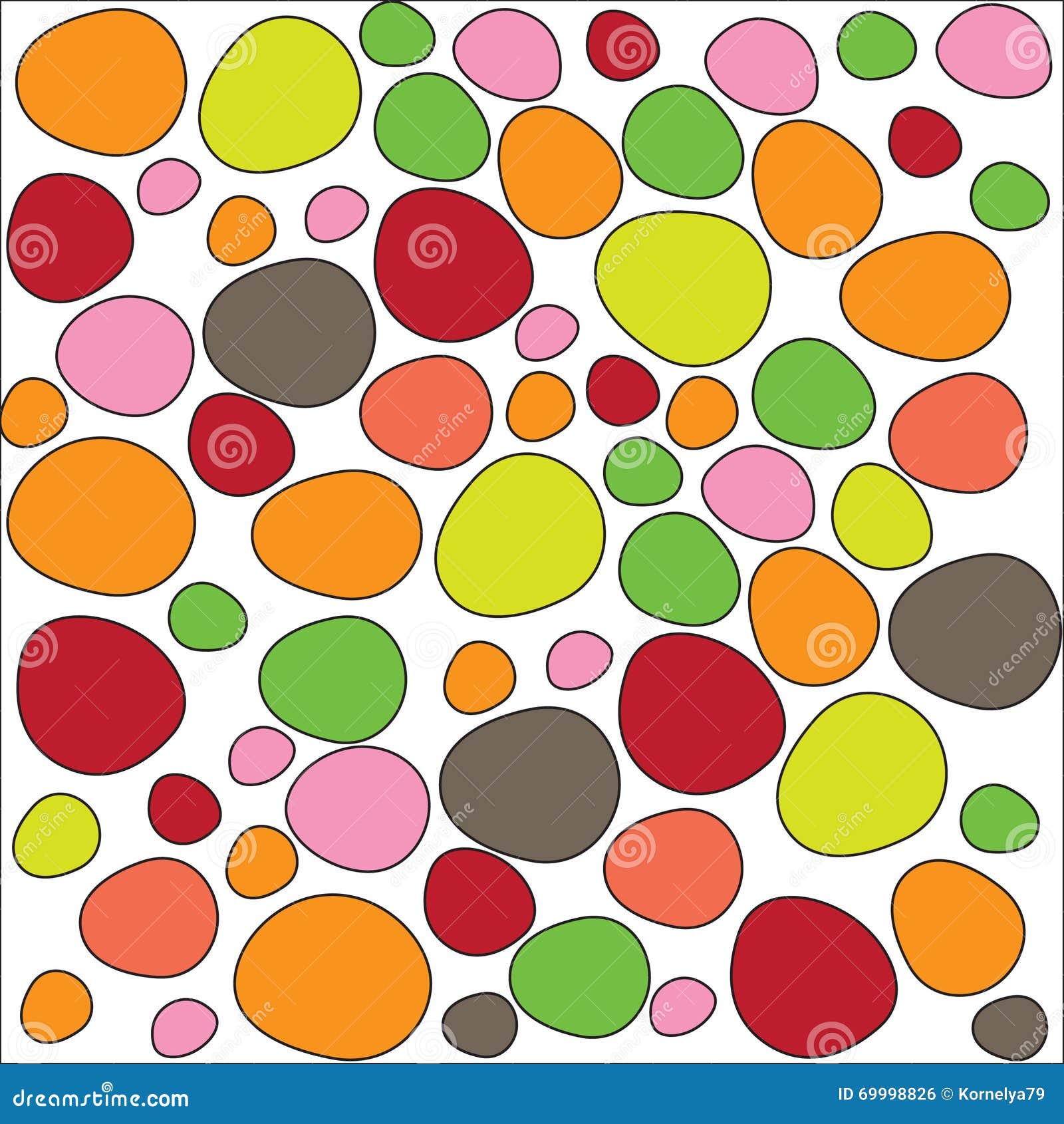 Colorful stones pattern stock vector. Illustration of artistic - 69998826